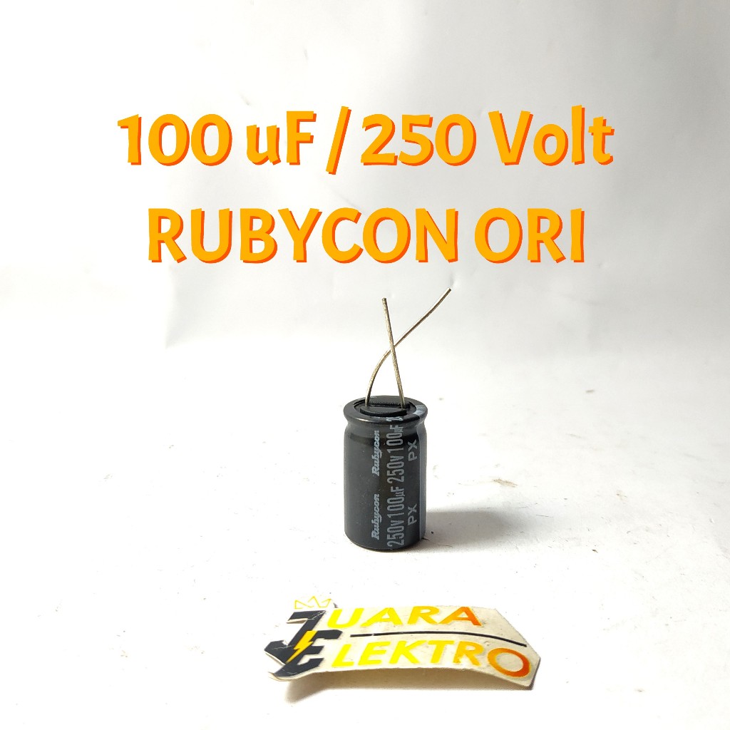 Jual KAPASITOR ELCO 100uF / 250V | Elko 100 uF/250 Volt (RUBYCON ORI / OMR) | Shopee Indonesia
