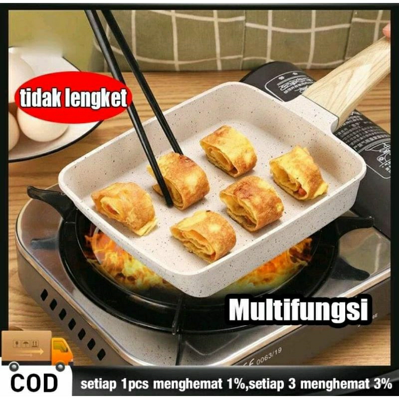 Jual Panci Penggorengan Telur Omleette Tamago Non Stic Egg Frying Pan ...