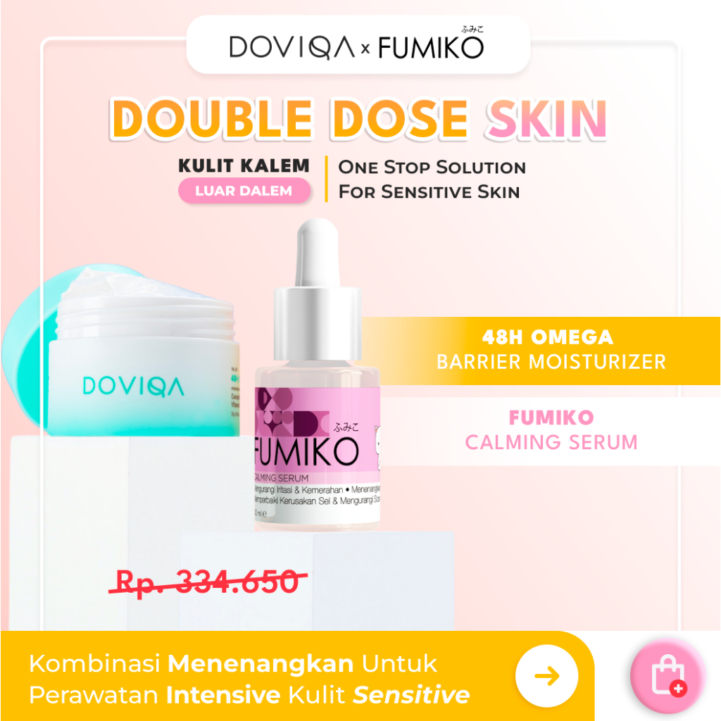 Jual Double Dose Skin 2PCS | Skin Barrier Moisturizer + Acne Serum ...