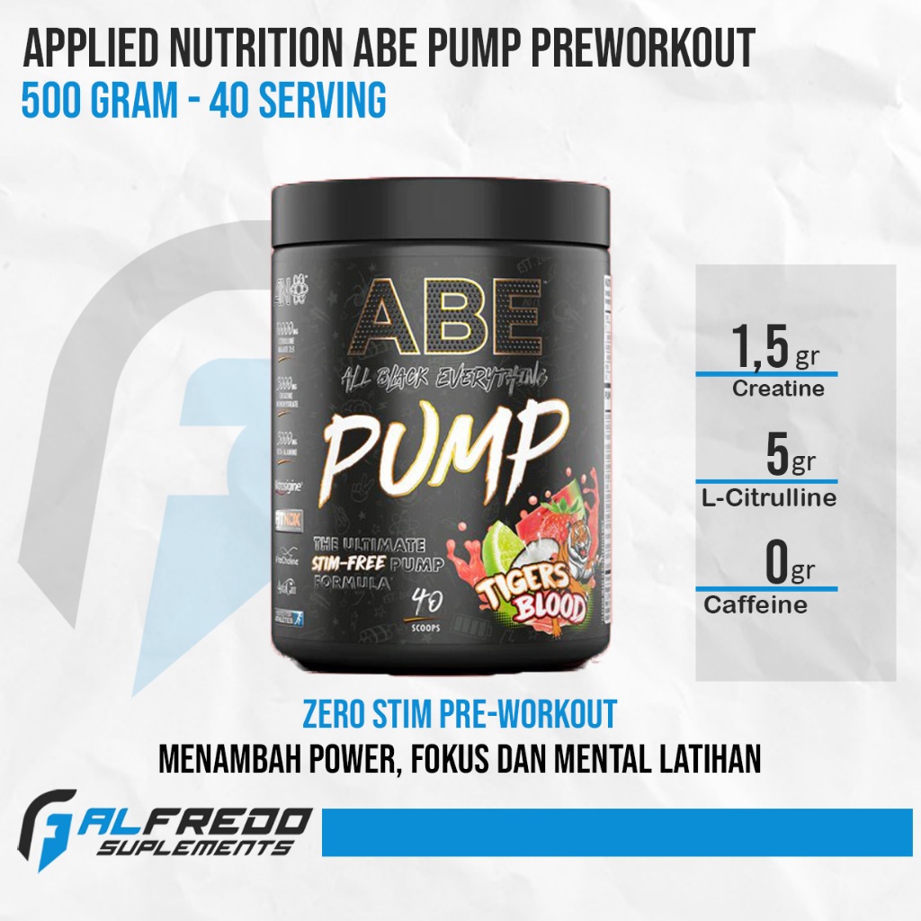 Jual Applied Nutrition ABE PUMP 40 Servings Non Stim Pre Workout Zero ...