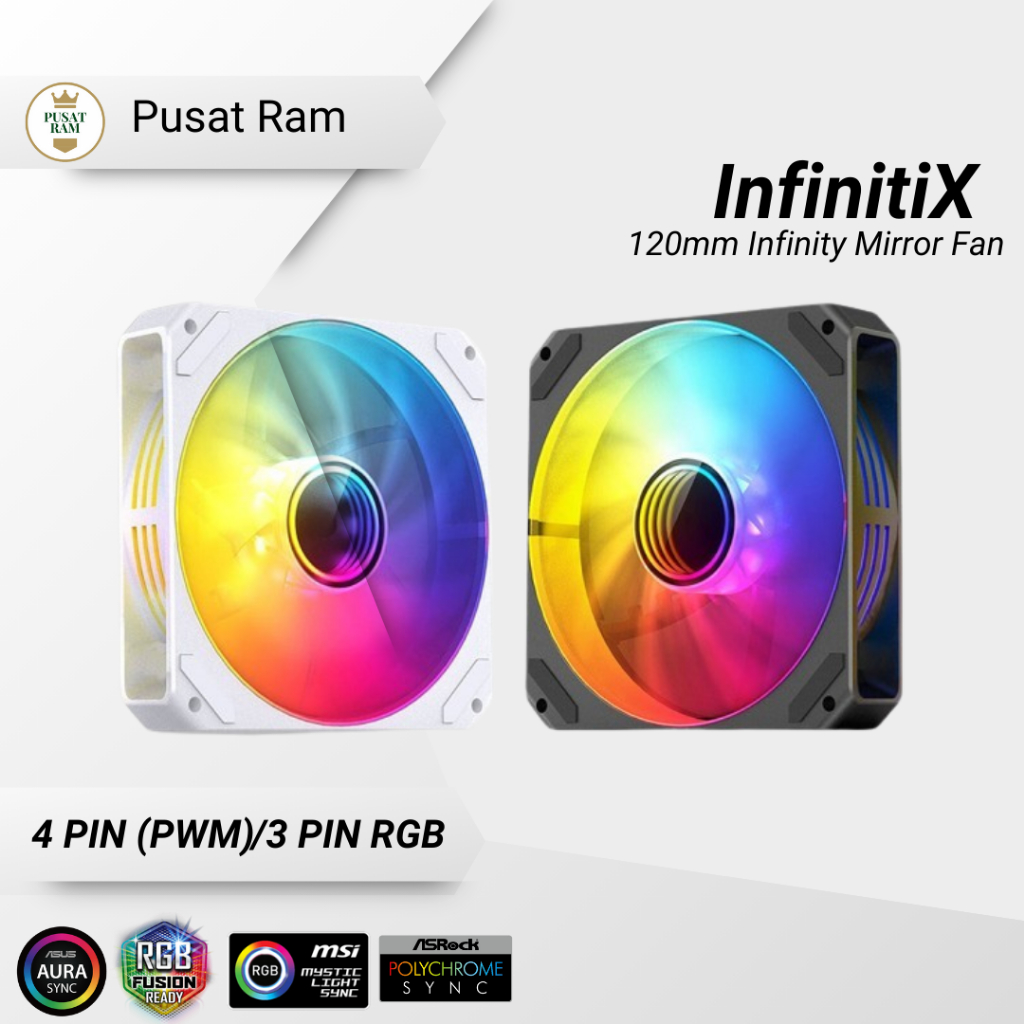 Jual KYO InfinitiX Fan ARGB 120mm ARGB Sync 3 in 1 / 5 in 1 Fan case ...