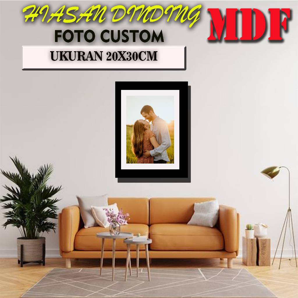 Jual Hiasan Dinding Cetak Foto Custom List Putih Hitam Bingkai MDF ...