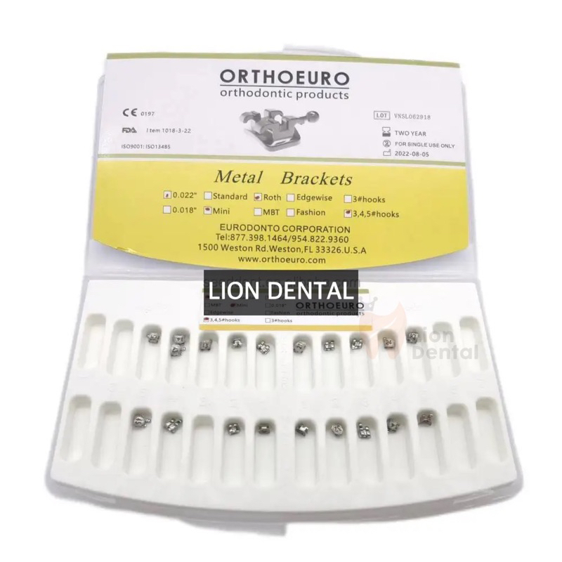Jual Ortho eruro bracket eropa mini roth 0,22 | Shopee Indonesia