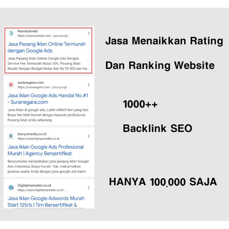 Jual Jasa Menaikkan Rating Dan Peringkat Website | Shopee Indonesia