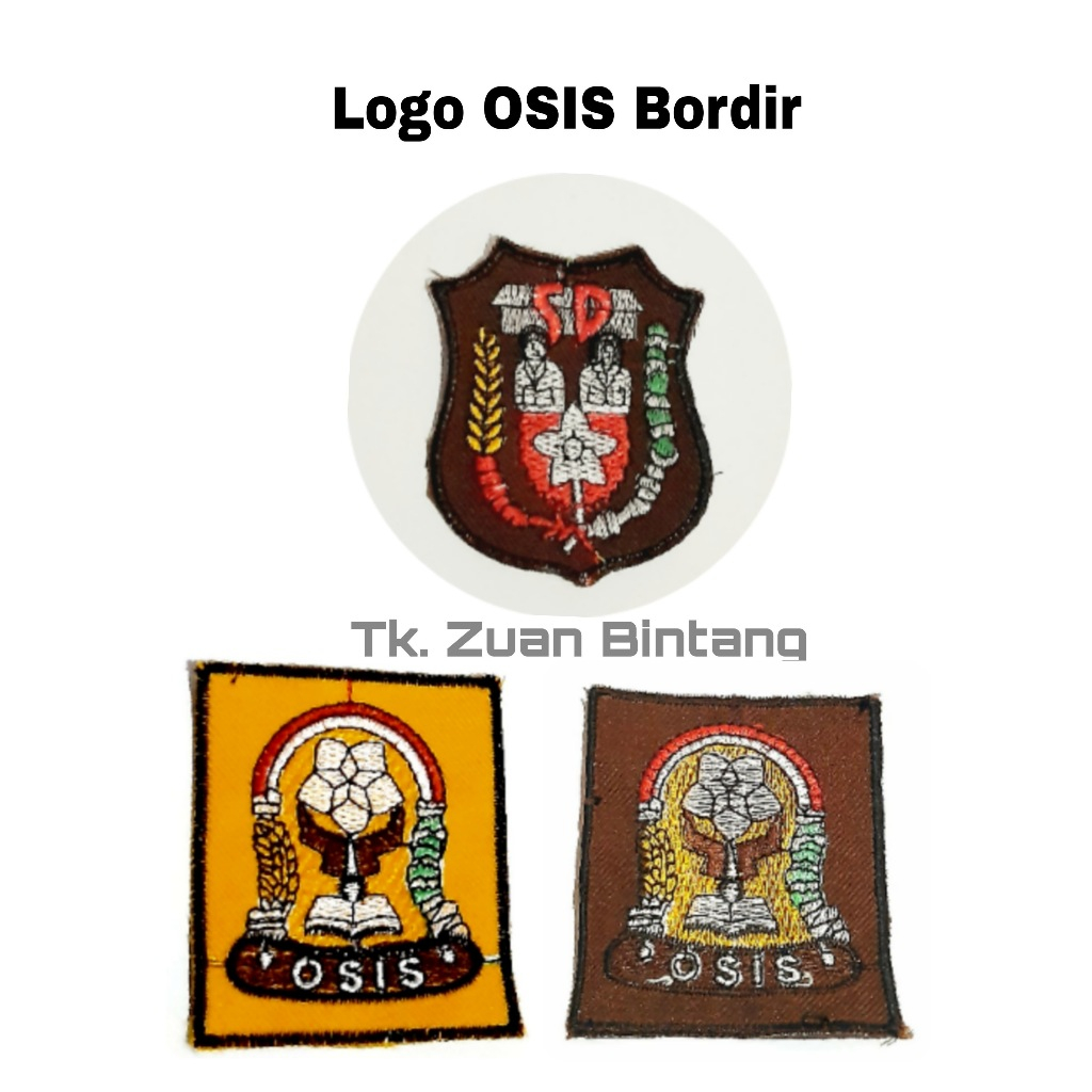 Jual PATCH EMBLEM LOGO OSIS SD SMP SMA BORDIR/BED BADGE OSIS SD SMP SMA ...