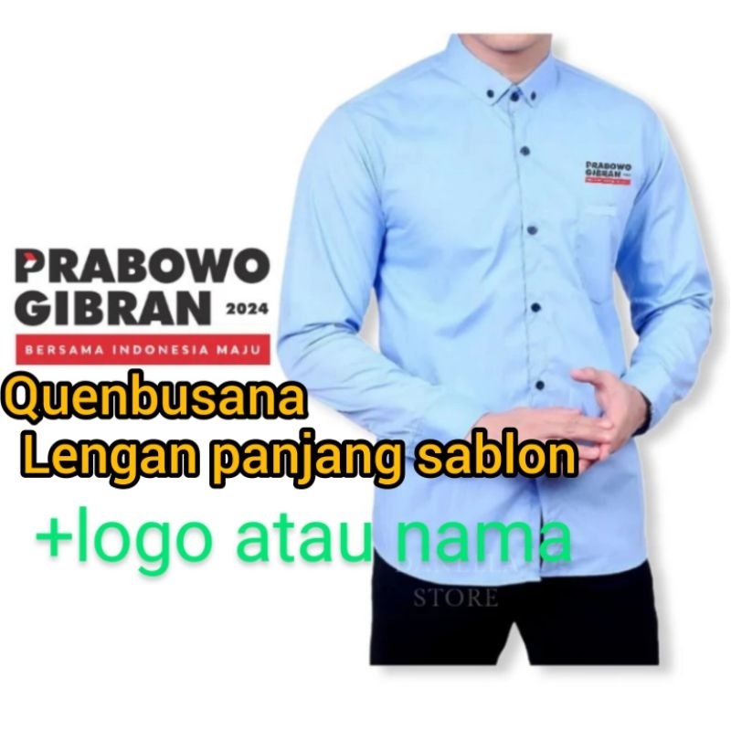 Jual KEMEJA KAMPANYE PRABOWO GIBRAN | KAIN KATUN POLIMIKRO PREMIUM | Shopee Indonesia
