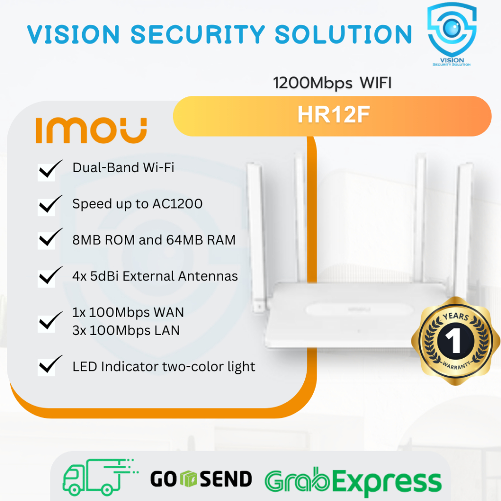 Jual IMOU HR12F AC1200 Wireless WiFi Router Access Point Dual Band ...