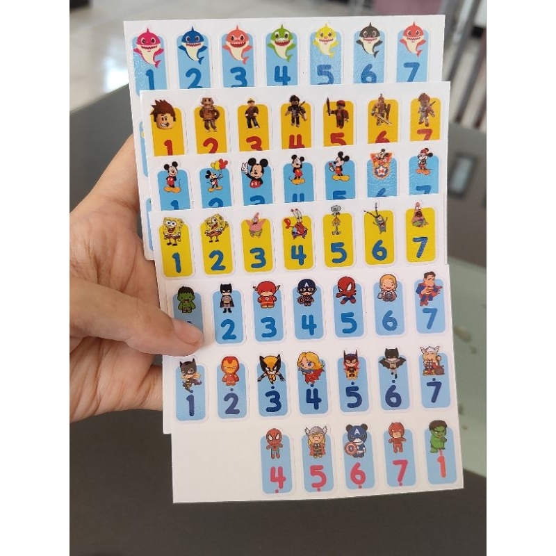 Jual STIKER NOT PIANIKA TUTS ANGKA POKEMON ROBLOX SUPERHERO SPONGEBOB ...
