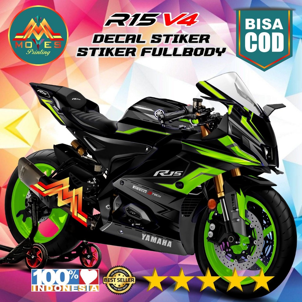 Jual Terbaru Decal Stiker Yamaha R15 V4 Variasi Fullbody Yamaha R15 V4 ...