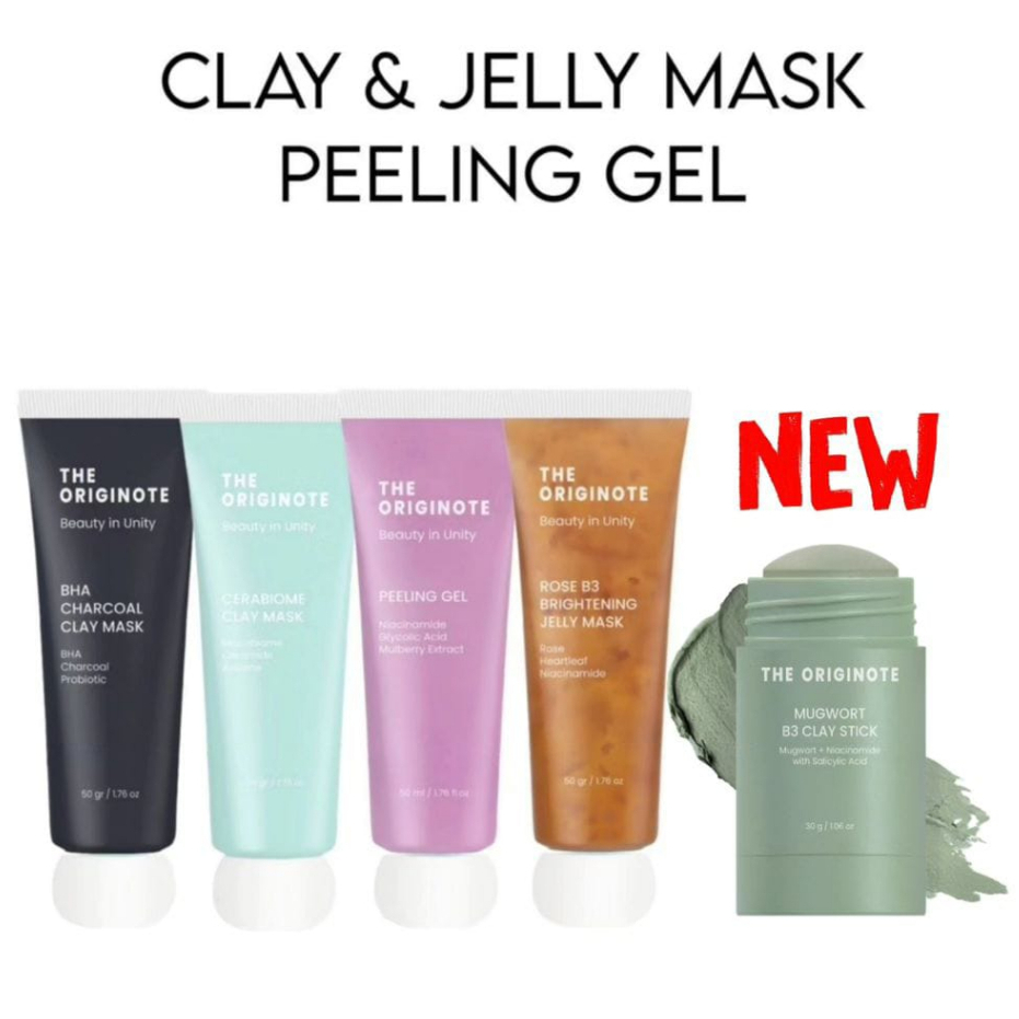 Jual The Originote Clay Mask Charcoal Jelly Mask & Peeling Gel | Shopee ...