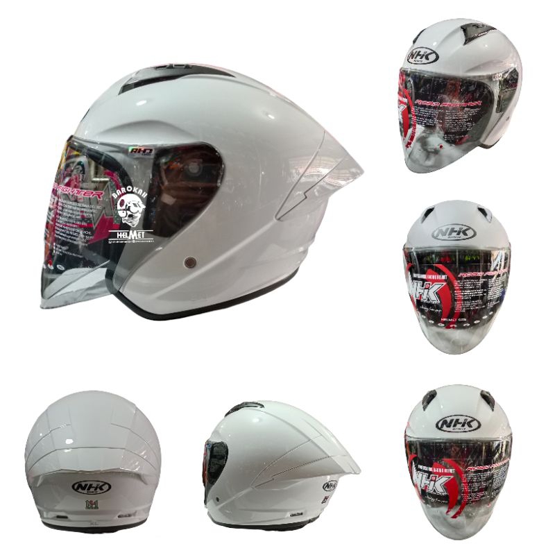 Jual HELM NHK N1 MAX PUTIH POLOS VISOR LIGHT SMOKE ORIGINAL | Shopee ...