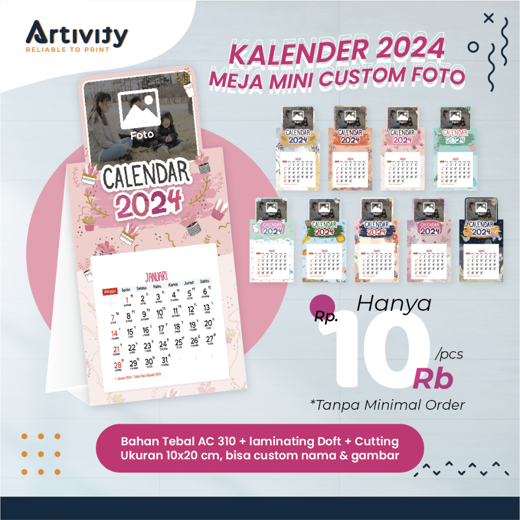 Jual KALENDER 2025 MEJA MINI CUSTOM FOTO TANPA MINIMAL ORDER VIRAL ...