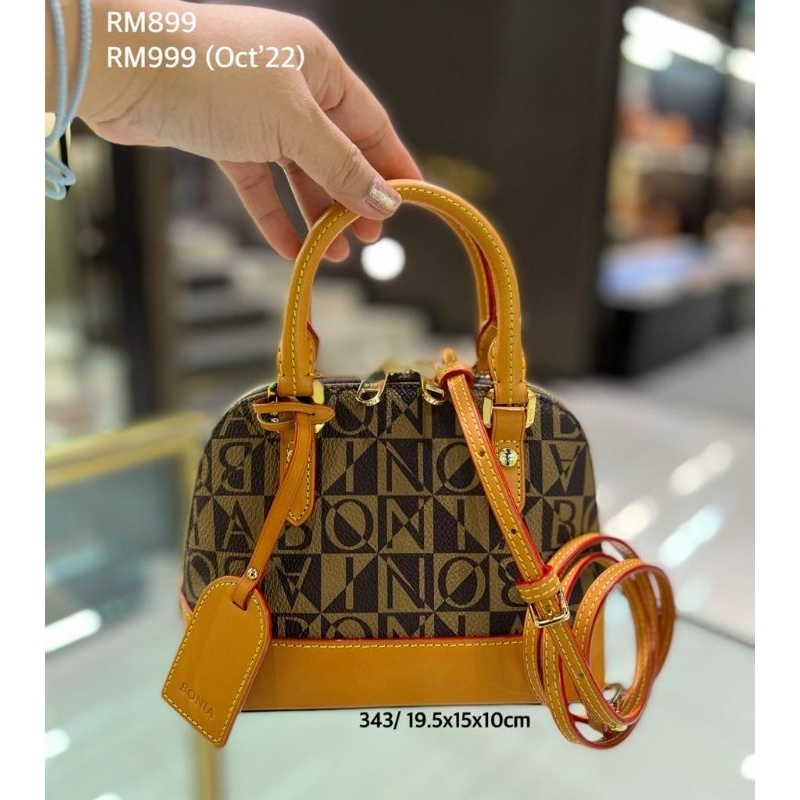 Jual tas bonia original sling bag alma xs monogram | Shopee Indonesia