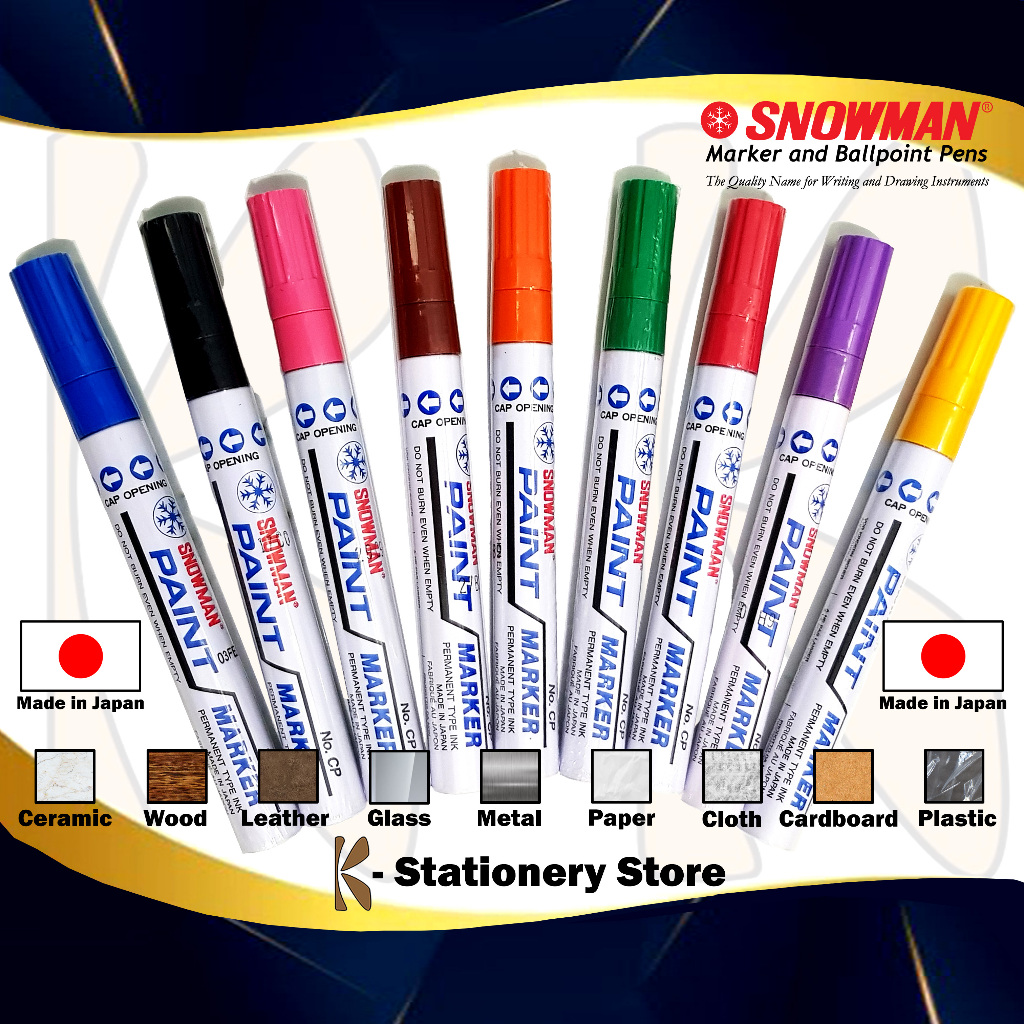Jual Spidol Cat Snowman Original Permanent Paint Marker – COLOURS ...