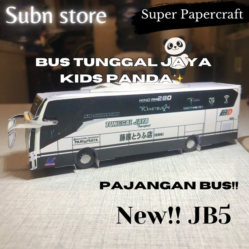 Jual papercraft bus tunggal jaya kids panda baru jetbus 5 JB5 miniatur ...