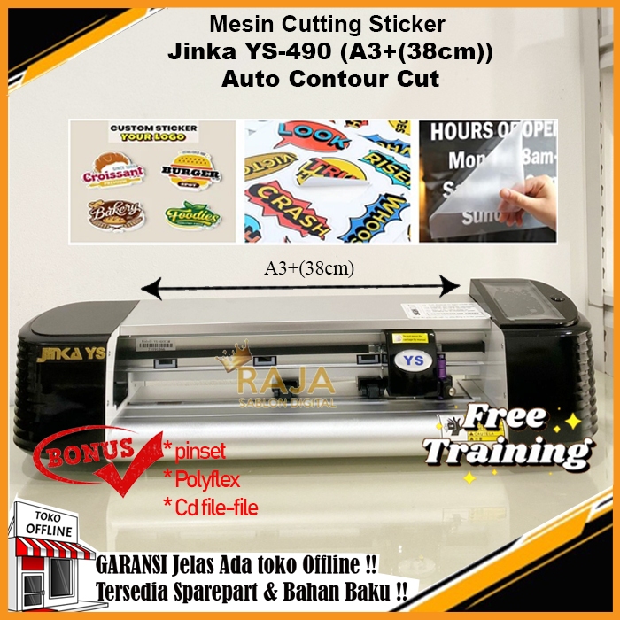 Jual Mesin Cutting Sticker YS-490 A3+ | Auto Contour Cut CorelDraw ...