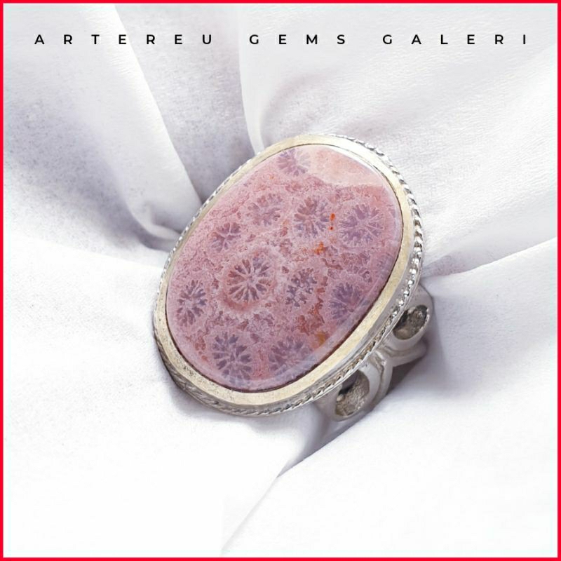 Jual Batu Teratai Pink | COD Bisa | Cincin Batu Akik Ring 5 - 10 ...