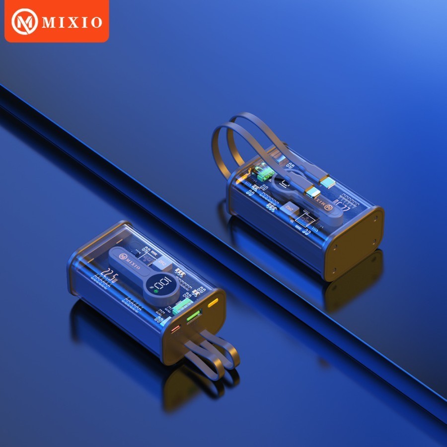 Jual MIXIO MP-03 10000mAh Powerbank Transparant Kabel Fast Charging PD ...