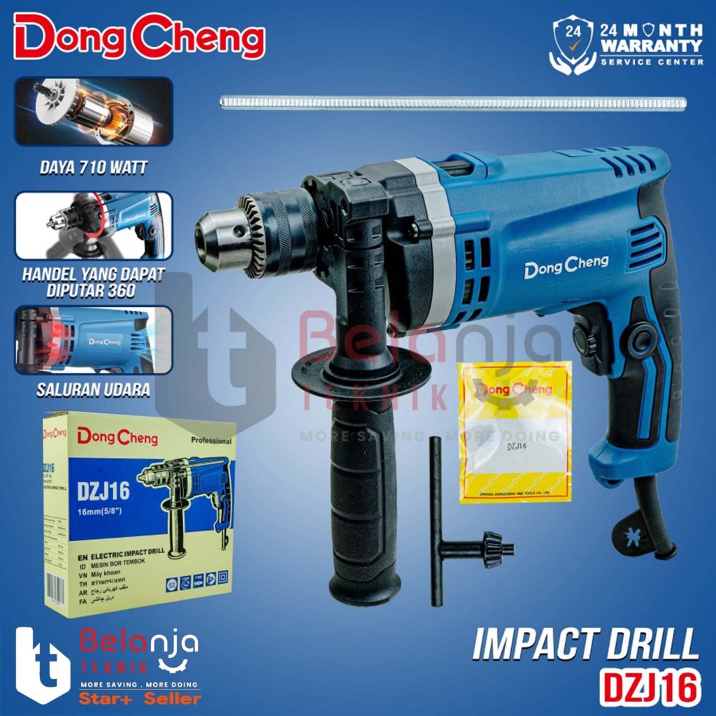 Jual Dongcheng Mesin Bor Tangan Beton Listrik DZJ16 Impact Drill 16 MM ...