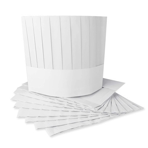 Jual Topi chef kertas putih topi koki bahan kertas | Shopee Indonesia