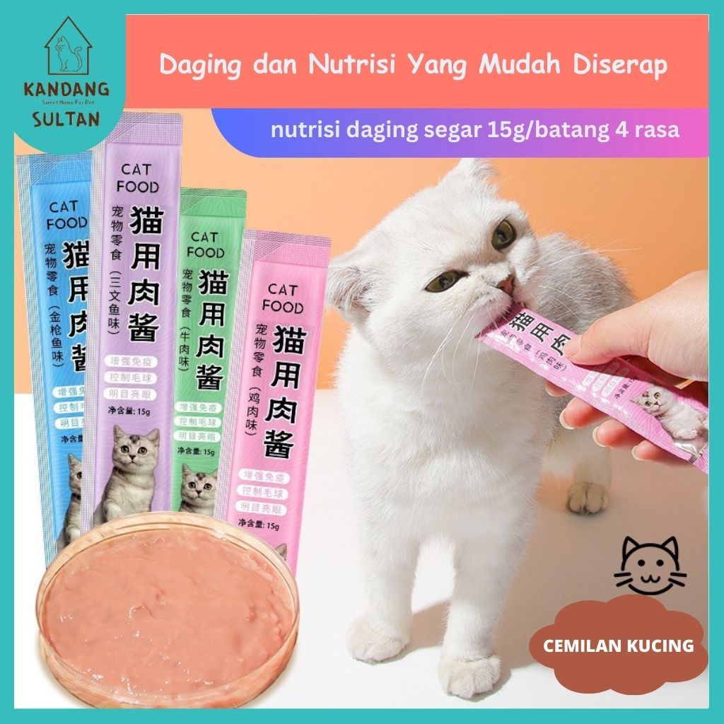 Jual Kandang Sultan-Snack Cemilan Kucing Basah atau Cat Pasta Snack ...