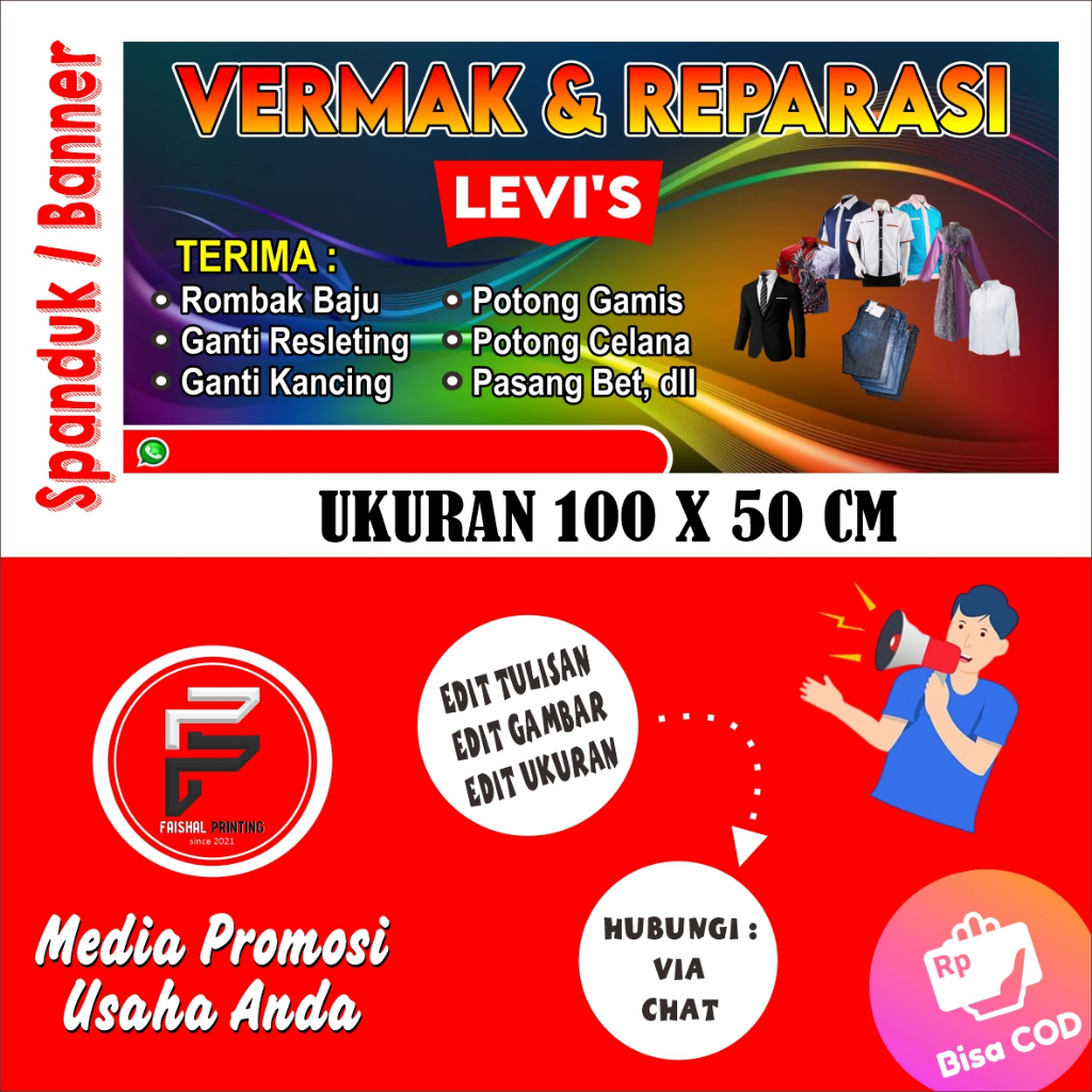 Jual Spanduk Vermak Jahit / Banner Vermak / Spanduk Permak / Banner ...