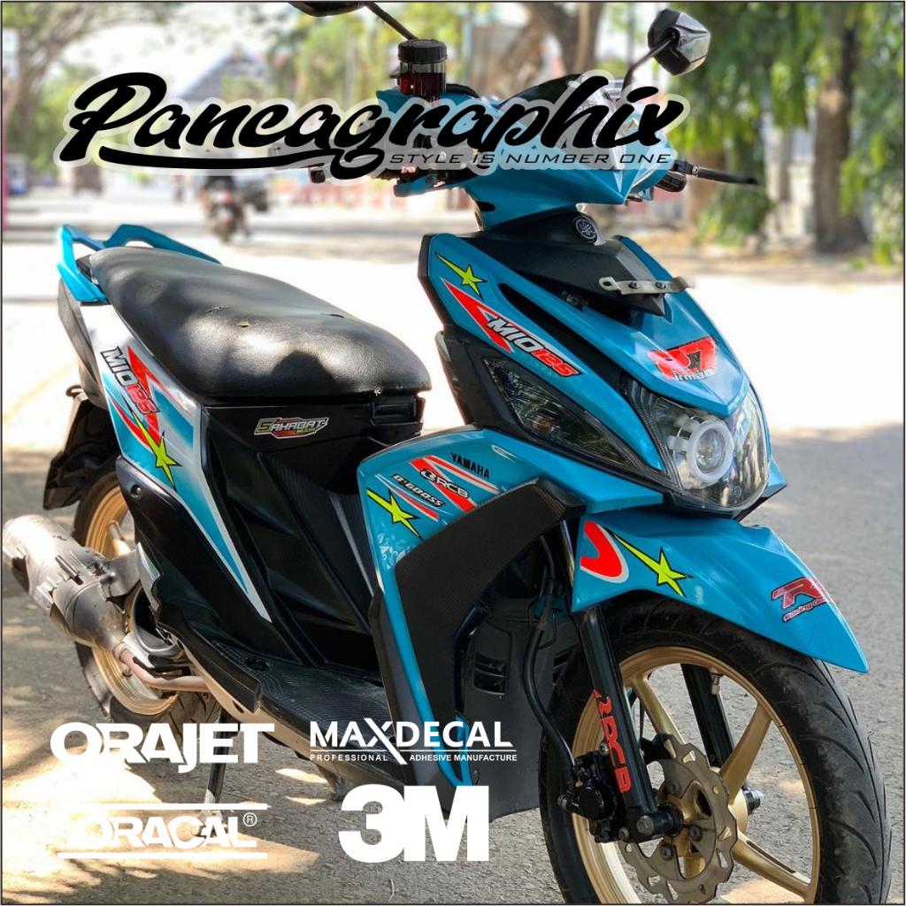 Jual STIKER STRIPING Mio M3/Mio 125 TRANSPARAN Biru Muda Merah dan ...