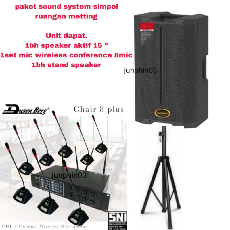 Jual paket sound system ruangan metting mic Conference + speaker aktif ...