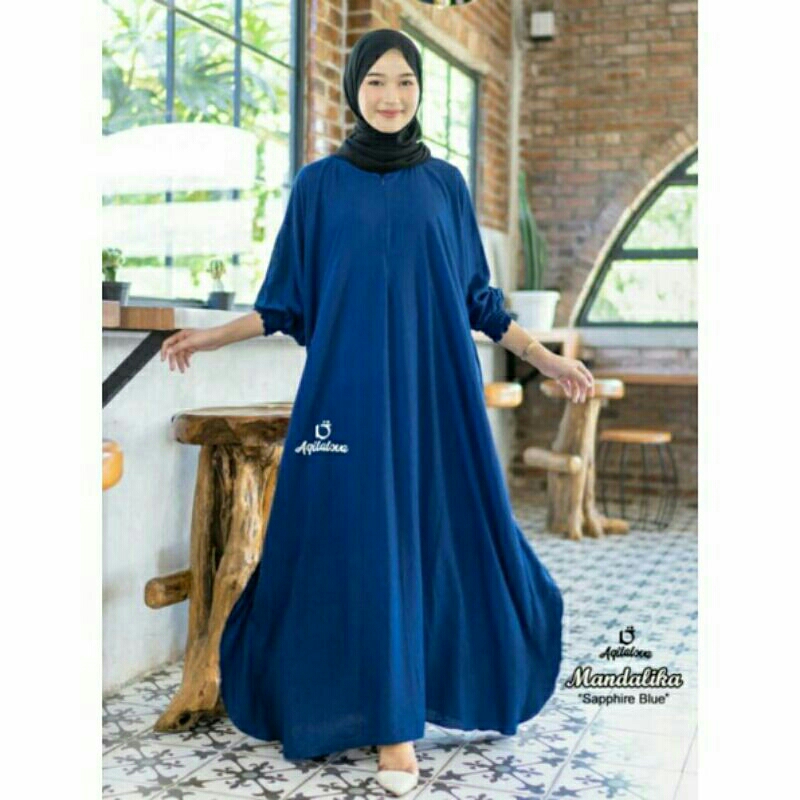 Jual KAFTAN AGHISNA ORI Aqilalova (ready ViOLET&SHAPIRE BLUE) | Shopee ...