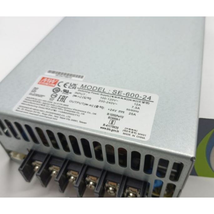 Jual SE-600-24 MEAN WELL POWER SUPPLY 25A 24V 600Watt MEAN WELL ...