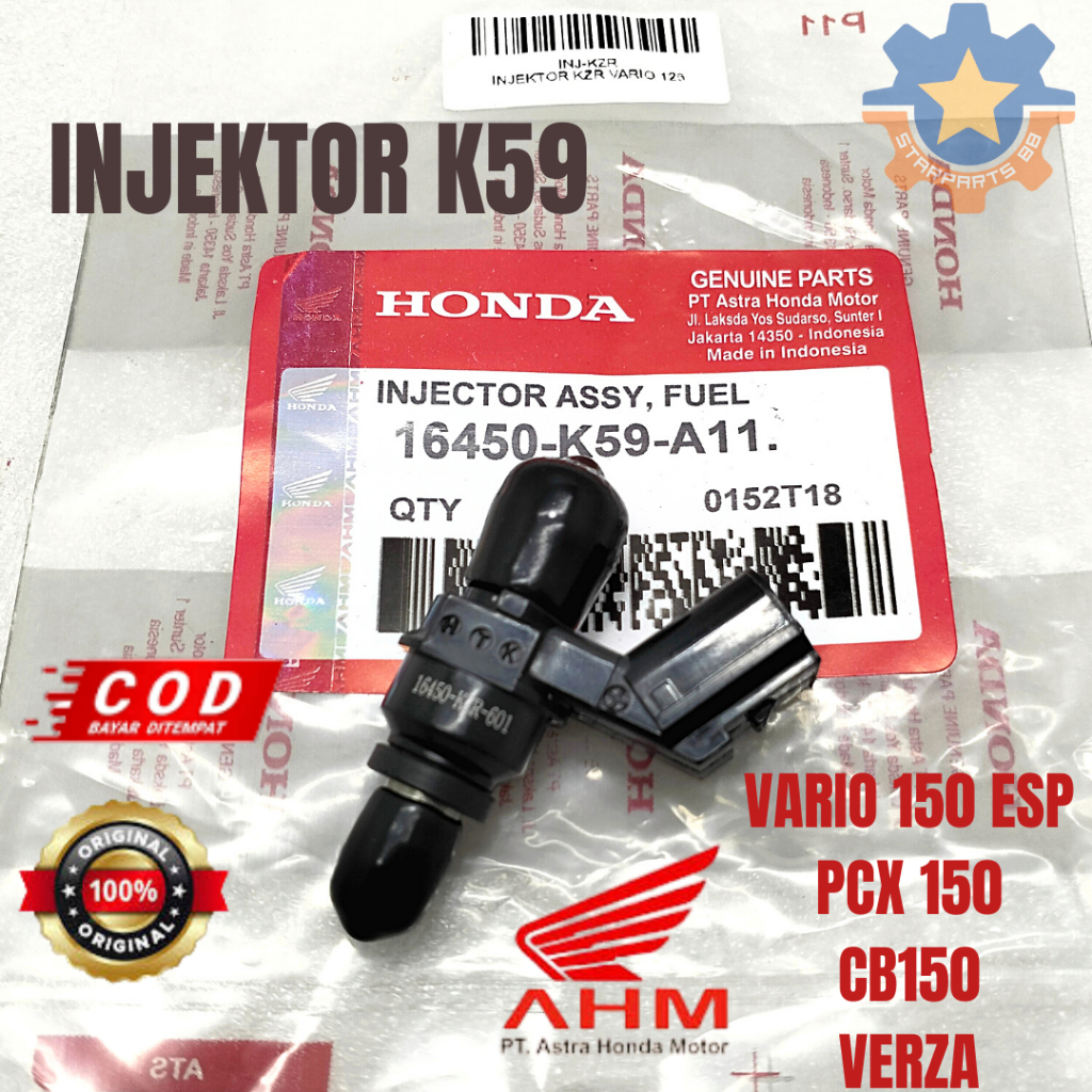 Jual INJEKTOR HONDA K59 MOTOR VARIO 150 ESP CB150 PCX 150 VERZA ...