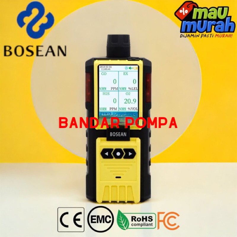 Jual Gas Detector Bosean K-600 H2S O2 CO LEL Hydrogen Sulfide Monitor ...