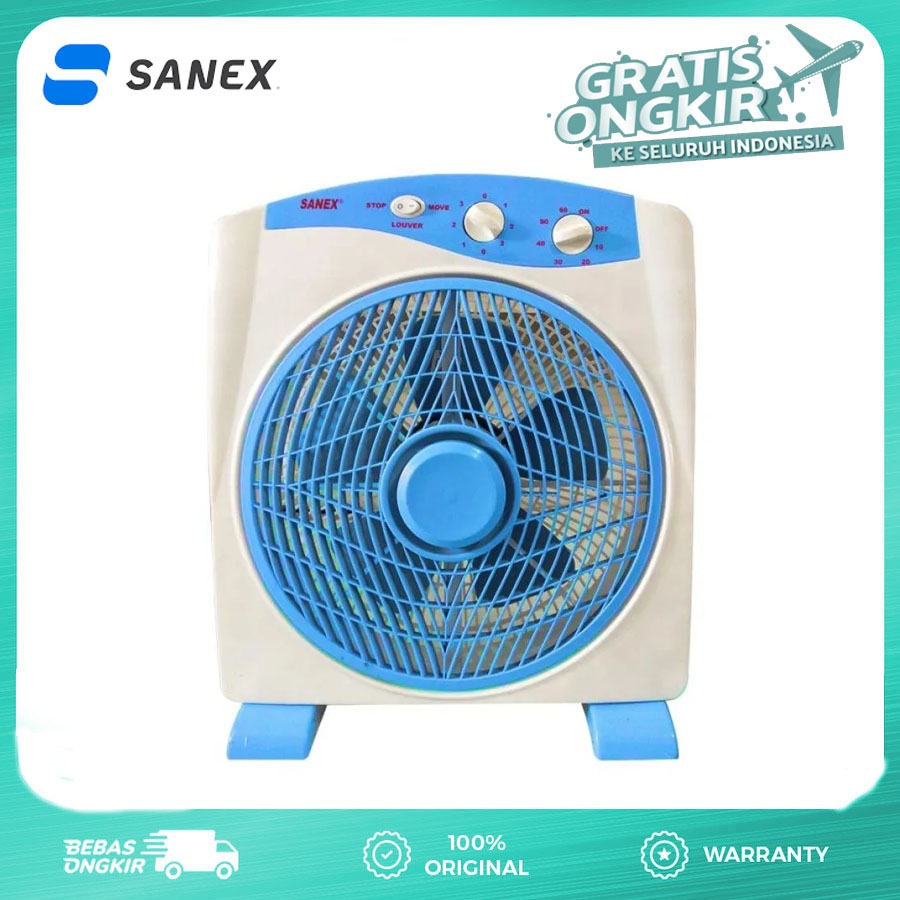 Jual Kipas Angin Kotak Box Fan Kipas Duduk SANEX 12 inch - 30 cm ...