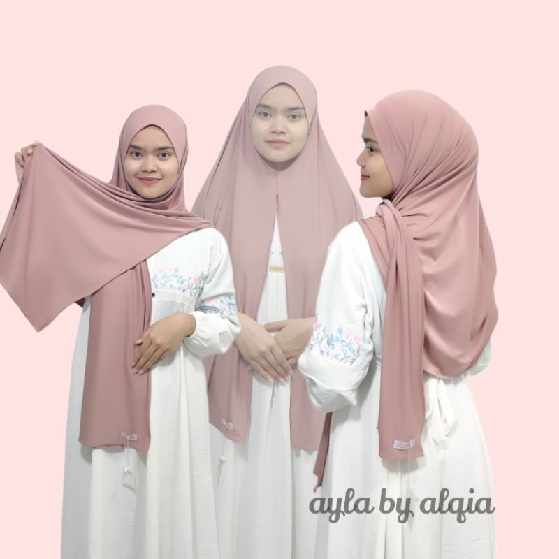 Jual pashmina kaos premium/hijab jersy premium/jilbab pashmina instan ...