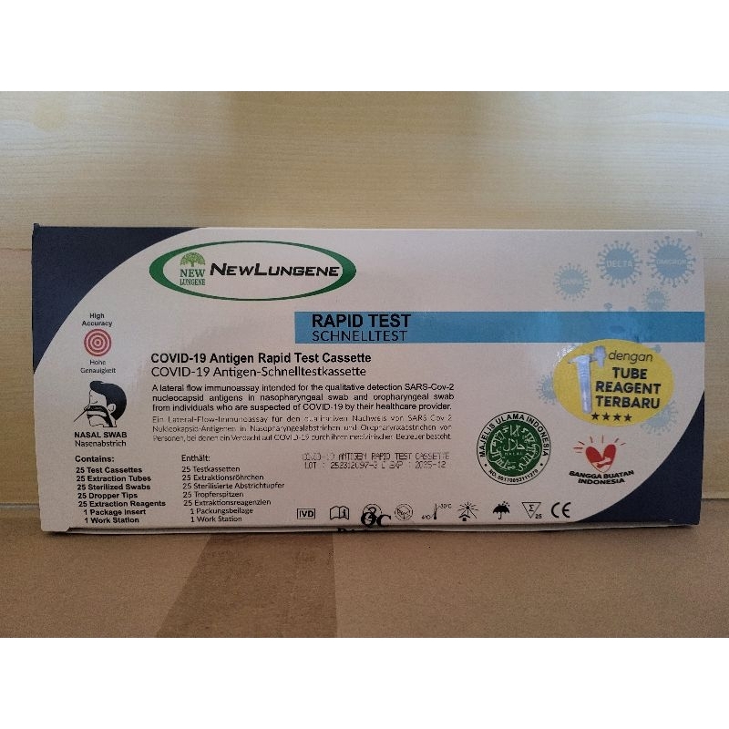Jual New Lungene Antigen isi 25 Pcs Exp 2025 Bln 12 Alat Test Covid ...