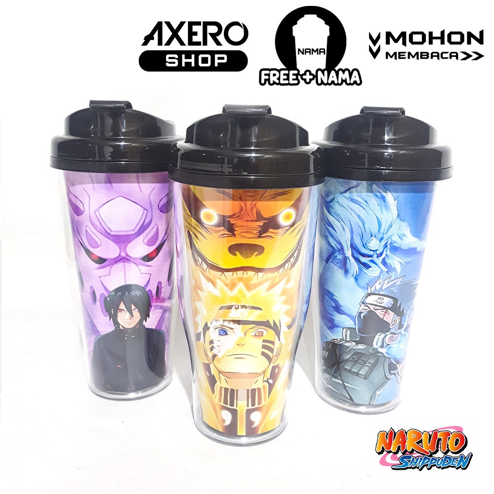 Jual Tumbler NARUTO / KAKASHI / SASUKE Merchandise botol minum NARUTO ...