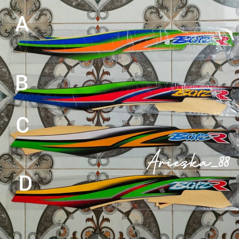 Jual Sticker Lis Striping KAWASAKI BLITZ R | stiker motor kawasaki ...