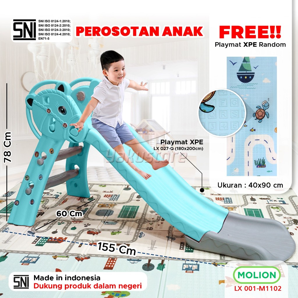 Jual MOLION SNI Mainan Perosotan Anak Prosotan Pagar Ayunan Kuda Kudaan ...
