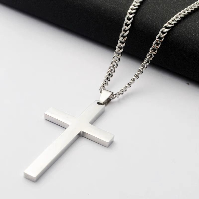 Jual MODEL TERBARU KALUNG TITANIUM PRIA WANITA LIONTIN SALIB | Shopee ...