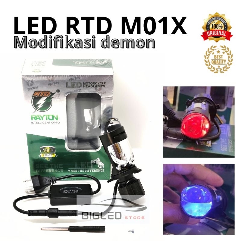 Jual Lampu LED RTD M01X Terbaru cut off anti silau + modifikasi demon | Shopee Indonesia