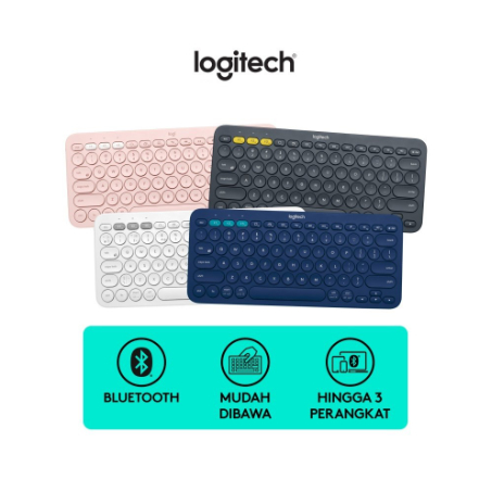Jual Keyboard LOGITECH Multi-device Bluetooth K380 / K 380 /K-380 ~ Hitam - Biru - Pink - Putih ...