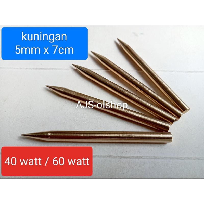 Jual Mata solder kuningan asli 5mm x7 cm, 60 watt | Shopee Indonesia