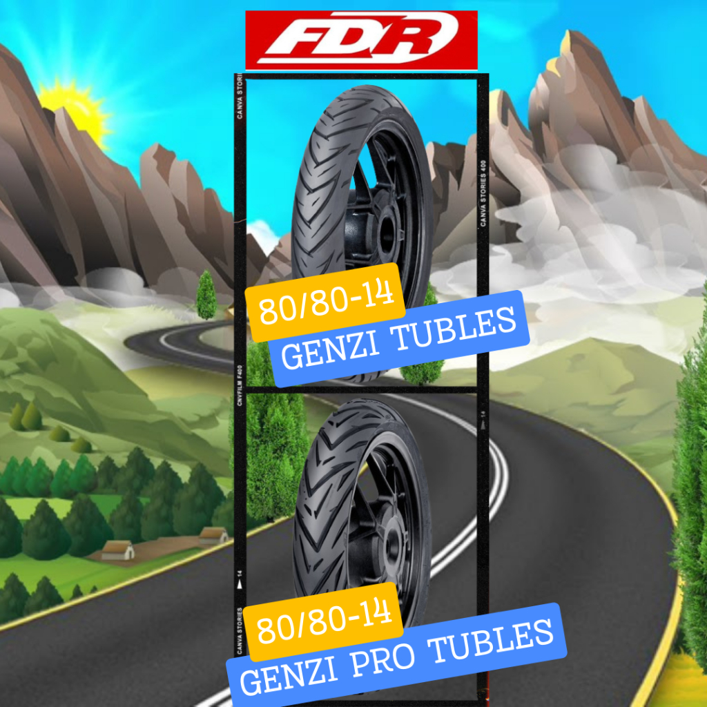 Jual BAN LUAR 80/80-14 FDR GENZI DAN GENZI PRO TUBLES FDR ORIGINAL ...