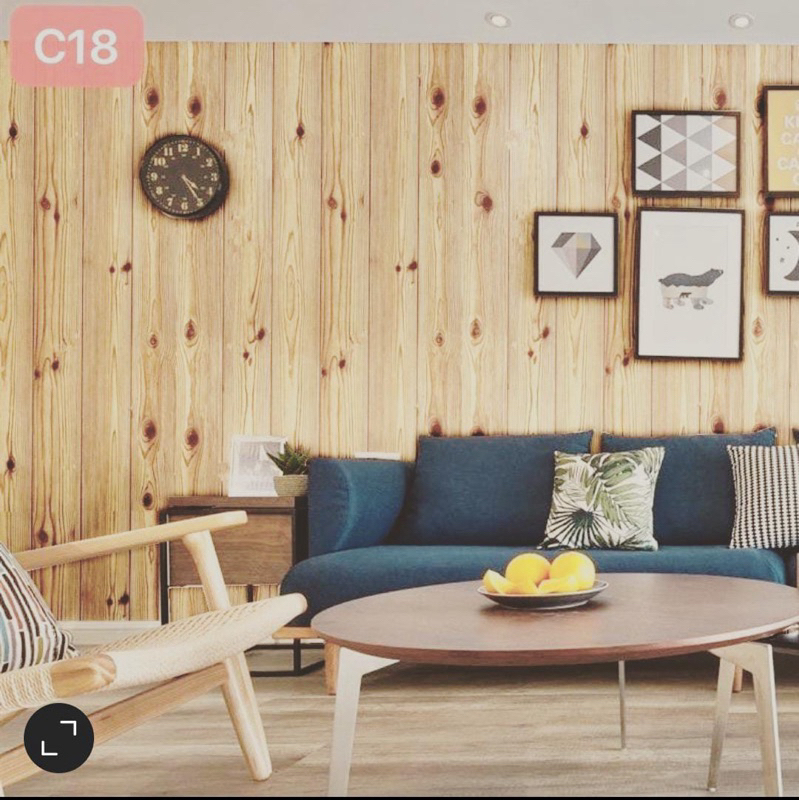 Jual Wallpaper Dinding Kayu Serat Coklat Tua 9m S D 10m X 45cm Shopee