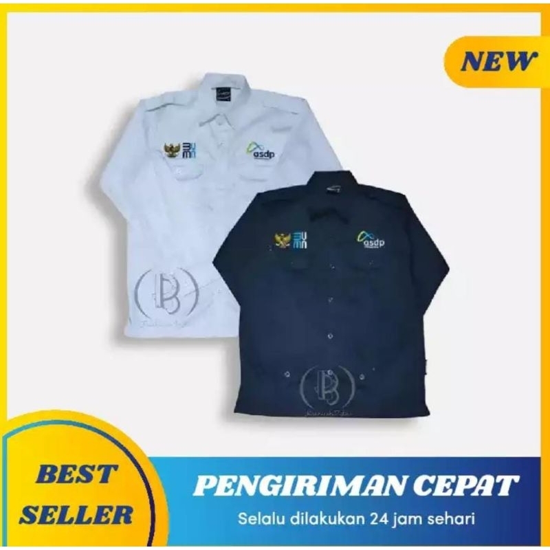 Jual KEMEJA BUMN ASDP/SERAGAM BUMN/KEMEJA CUSTOM BORDIR/KEMEJA ASDP ...