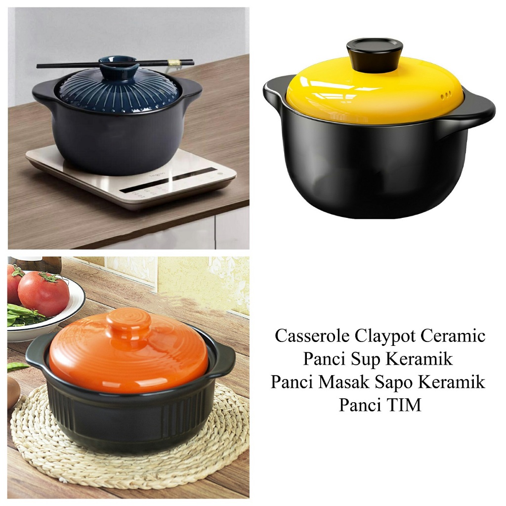 Jual HHS Casserole Claypot Ceramic Panci Sup Keramik Panci Masak Sapo ...