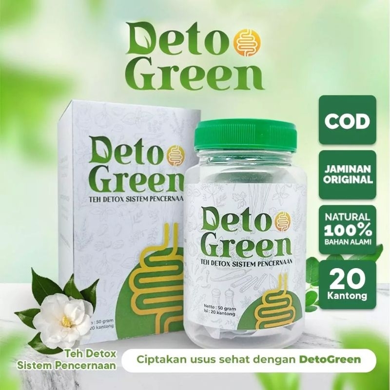 Jual Deto Green teh detox Detogreen teh sehat pencernaan | Shopee Indonesia