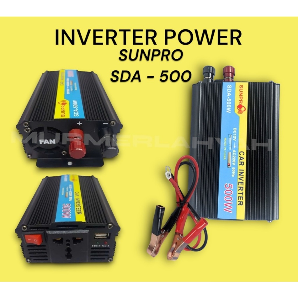 Jual POWER INVERTER 500W SDA-500 12V-24V SUNPRO 500W - INVERTER MOBIL ...