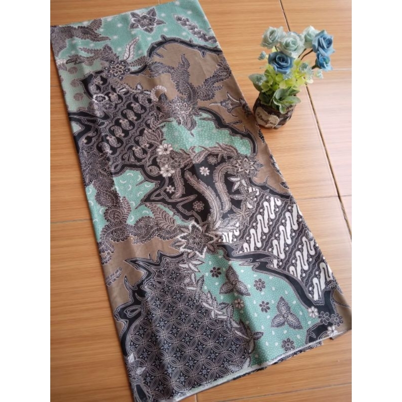 Jual KAIN BATIK WARNA HIJAU IJO BATIK PRINT TOSCA SERAGAM BRIDESMAID ...