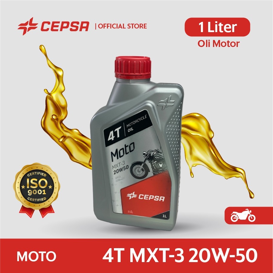 Jual Oli Motor Manual 20W 50 CEPSA MOTO 4T MXT-3 ukuran 1 Liter ...